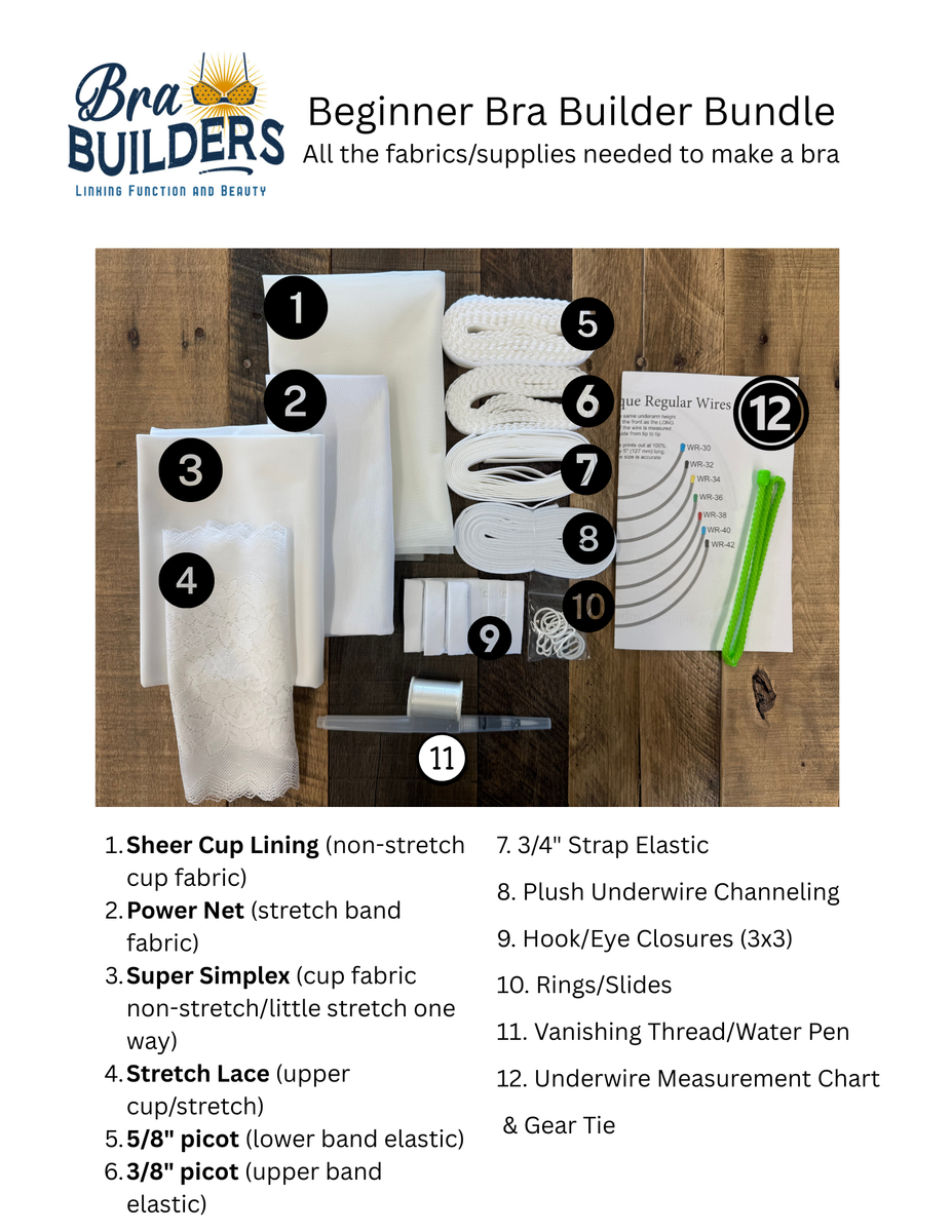 Bra Builders Beginner Bra Making Kit - Learn to Make a Bra