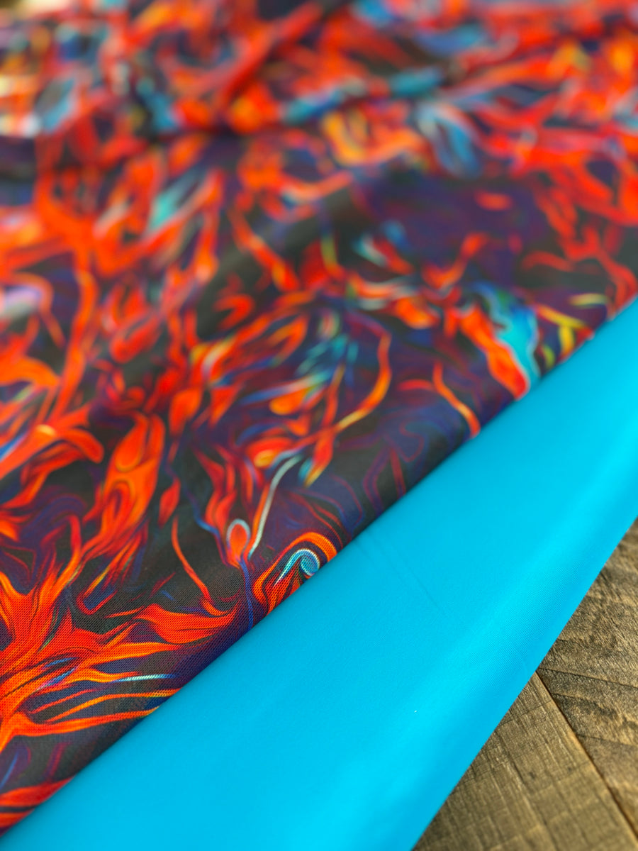 Blue Flame Stretch Mesh Bra Kit with Lace Option – Bra Builders